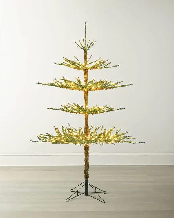 WINWARD HOME Twig Pine Pre-lit Led Christmas Tree, 5 - Green