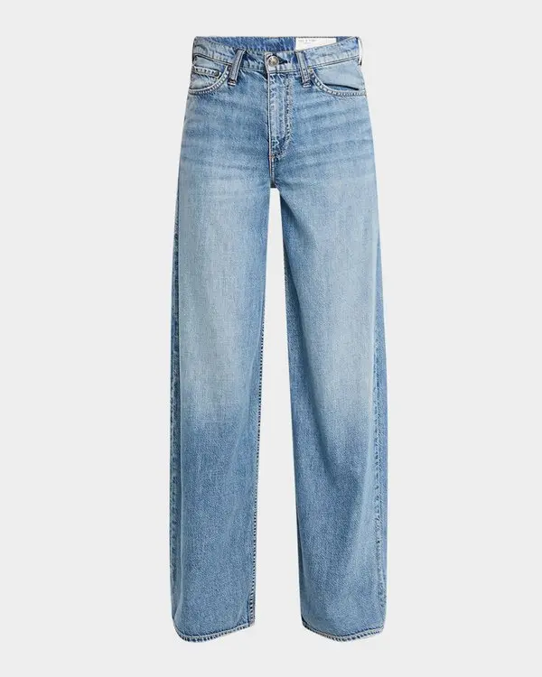 Rag & Bone Featherweight Sofie High-rise Wide-leg Jeans