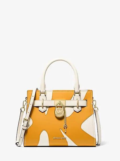 Buy Michael Kors Hamilton Small Two-tone Satchel - Yellow At 66% Off ...