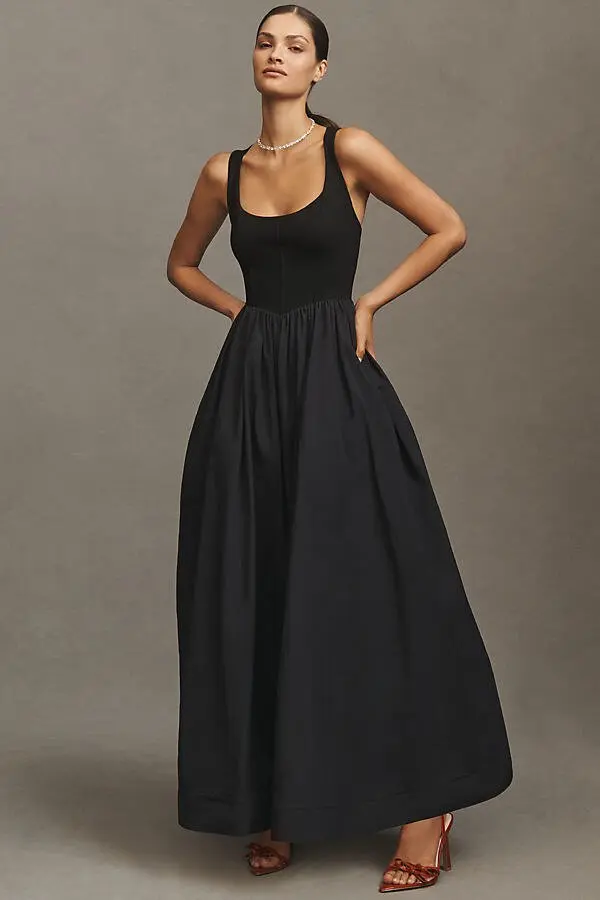 fit and flare maxi dress formal Yellow Fit & Flare Maxi Dress for Women