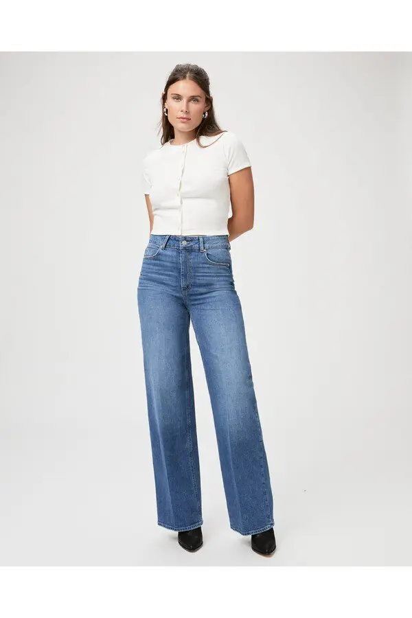 Paige Sasha Wide Leg Jean - Denim