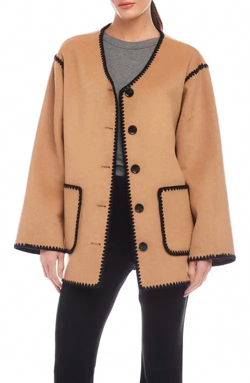 Fifteen Twenty Nico Stitch Detail Wool Blend Jacket