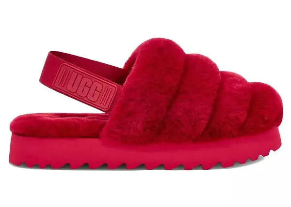 UGG Super Fluff Slipper - Ribbon Red