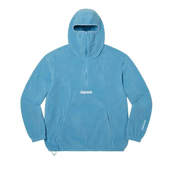 Supreme X Polartec Facemask Half Zip Pullover 'dusty - Teal