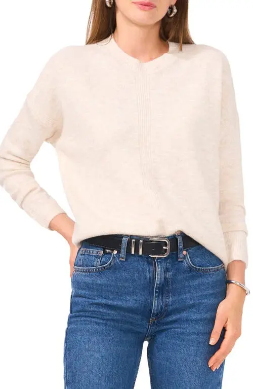 Vince Camuto Cropped Crewneck Sweater - Malted