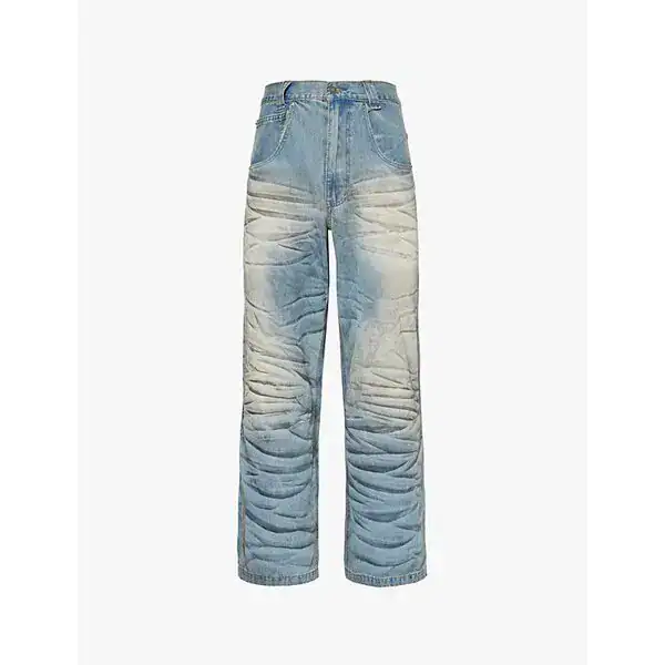Jaded London Airbrush Colossus Faded-Wash Wide-Leg Relaxed-Fit 