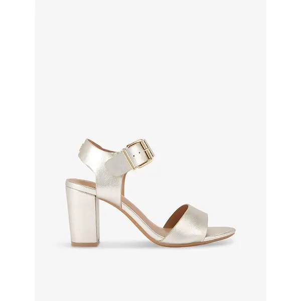 Kurt Geiger Sutton Metallic Faux-leather Sandals - Gold