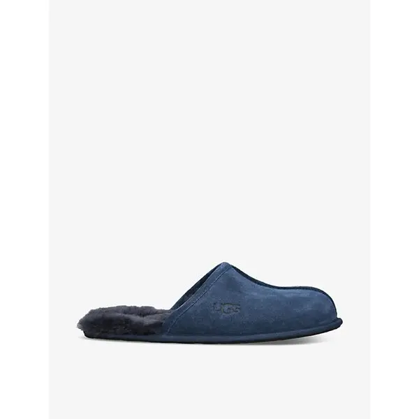 UGG Scuff Branded Suede Slippers - Blue/dark