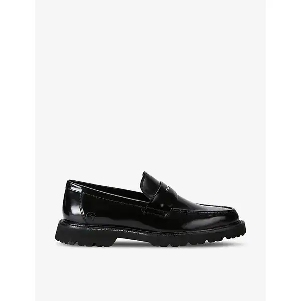Cole Haan X Fragment Textured Leather Penny Loafers Eur 45 / 11 Uk 