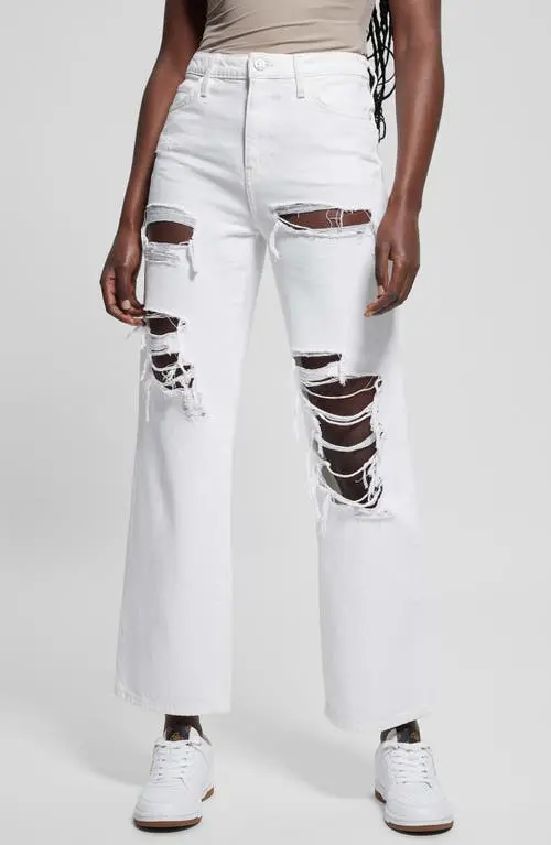 Guess 90s High-waist Flare Jeans - Pure White