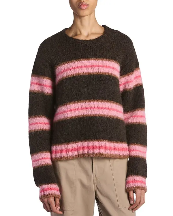 Moncler Striped Sweater - Brown