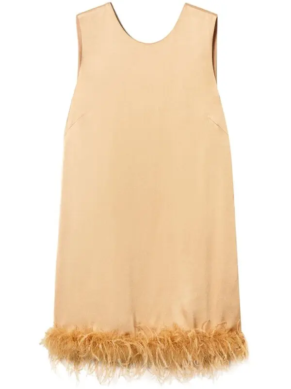 TWINSET Feather-detail Mini Dress