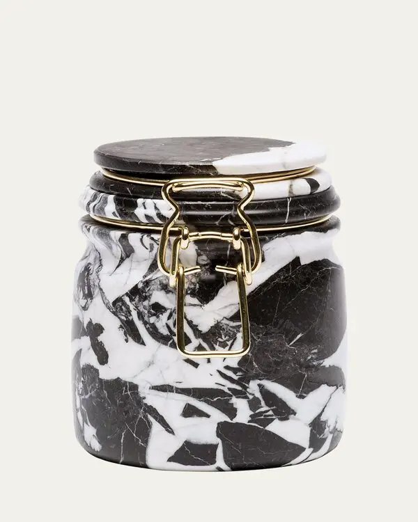 EDITIONS MILANO Miss Marble Container - Blackwhite