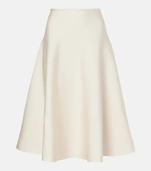 THE ROW Harley Knitted Midi Skirt - White