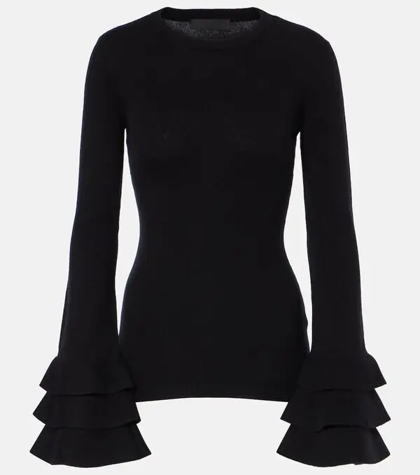 Valentino Garavani Ruffled Wool Sweater