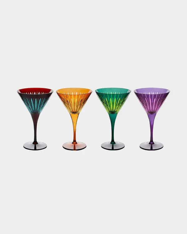 L'Objet Prism Martini Glasses, Set Of 4 - Multi