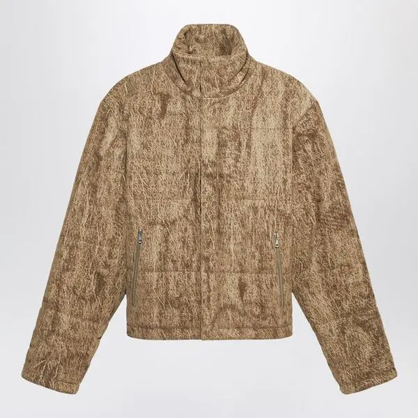 1989 STUDIO Flock Denim Camo Puffer - Beige