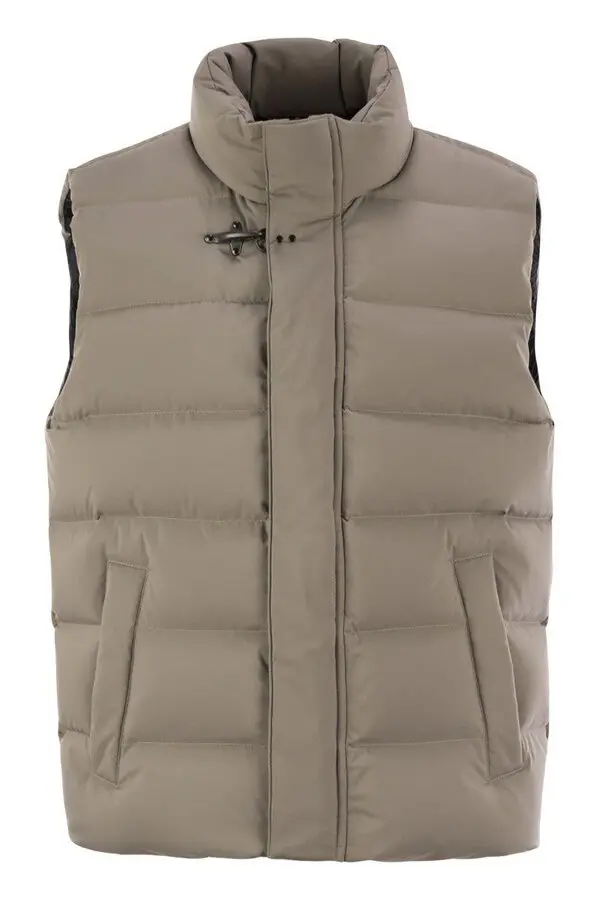 FAY Quilted Down Vest - Grey