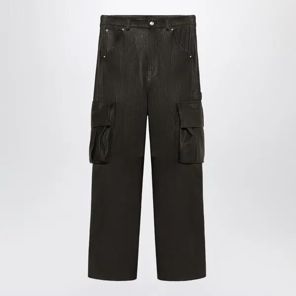 1989 STUDIO Intreccio Leather Cargo Pants