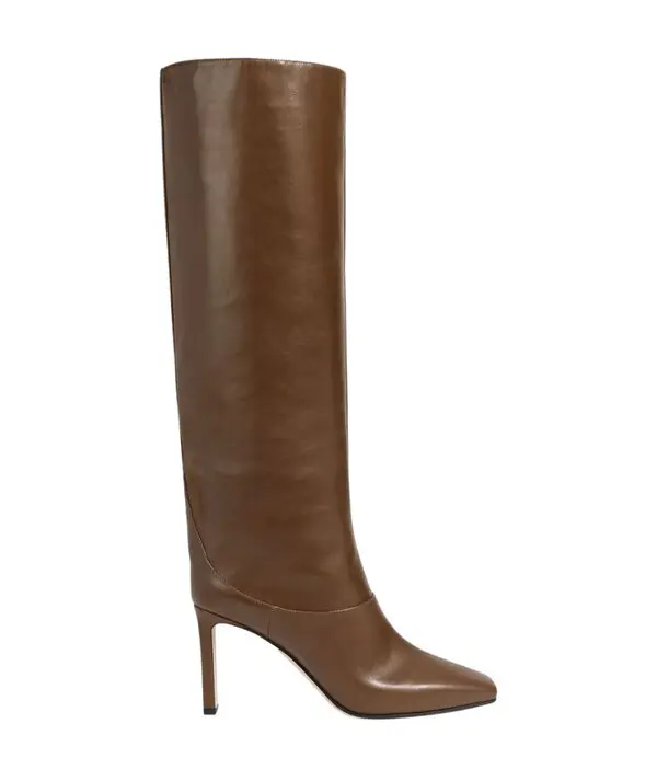JIMMY CHOO Mahesa 85 Leather Knee Boots - Brown