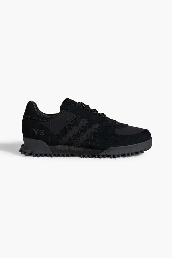 Y3 Marathon Tr Shell, Suede And Leather Sneakers