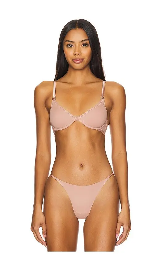 Fleur Du Mal Le Stretch Multifit Micro Unlined Balconette - Tan