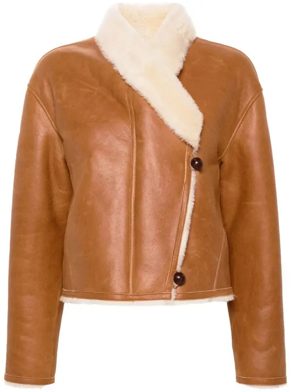 Isabel Marant Eriana Reversible Shearling Jacket - Brown