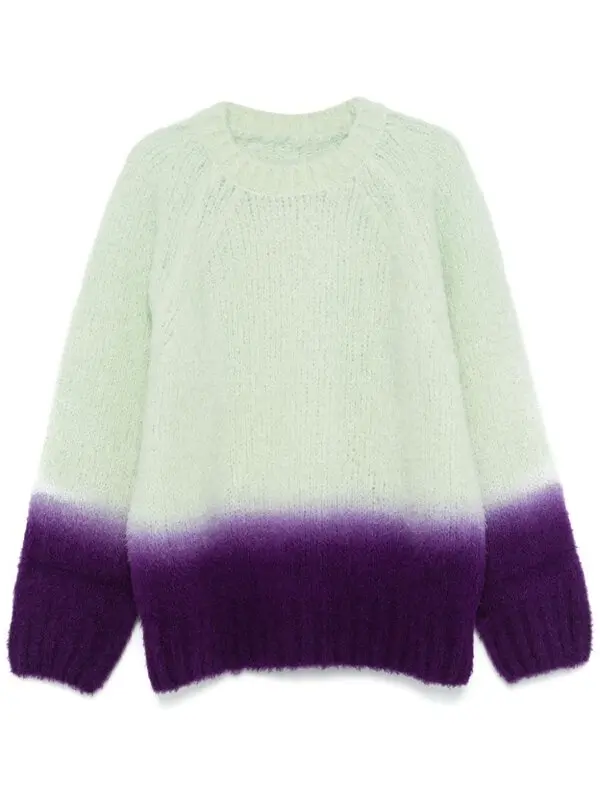 Sacai Ombré-effect Sweater - Green