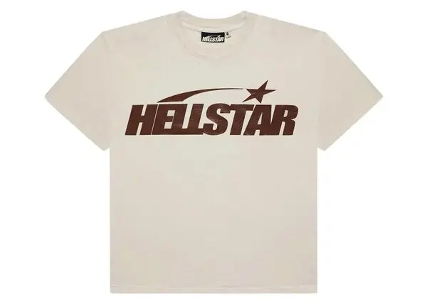 HELLSTAR Classic T-shirt - White/brown