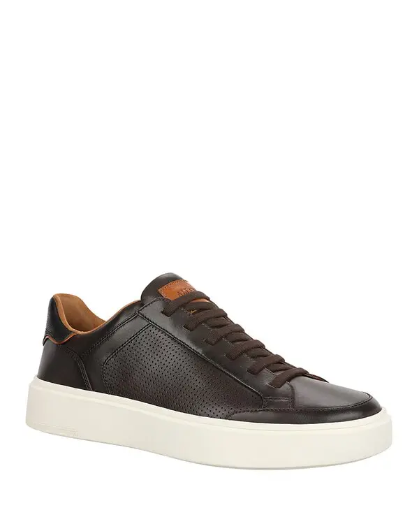 Allen Edmonds Oliver Leather Low Top Sneakers - Espresso | Editorialist