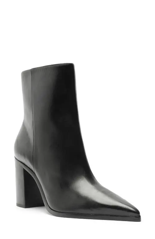 Schutz Mikki Leather Booties - Black