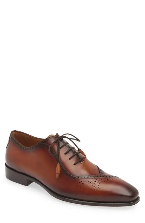 Mezlan Gasset Wingtip Oxford - Cognac Rust