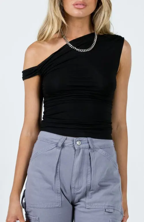 Princess Polly Beller Asymmetric Top - Black