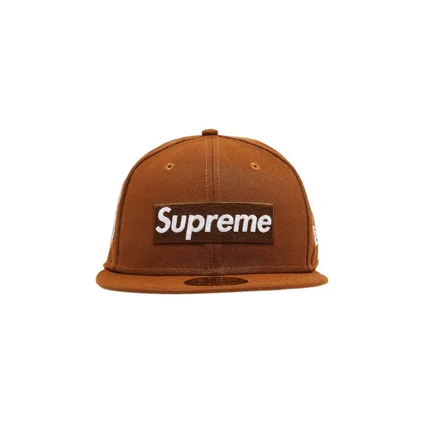 Supreme Box Logo New Era Cap - Brown