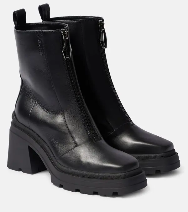 JIMMY CHOO Eugenie 80 Leather Ankle Boots