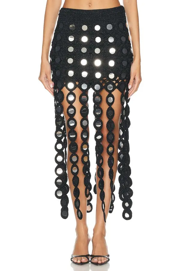 SIMONMILLER Beep Beep Mirror Maxi Skirt