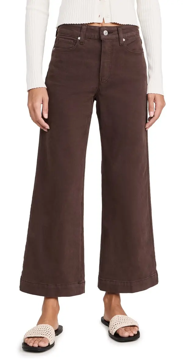 Paige Anessa Wide Leg Pants - Rich Chocolate