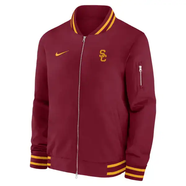 Nike Usc Trojans Sideline College Full-zip Bomber Jacket - Red ...