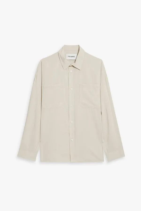 FRAME Crinkled Silkblend Shirt