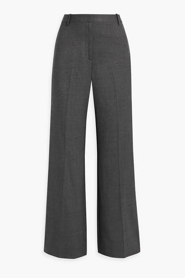 NILI LOTAN Arielle Wool Flared Pants - Charcoal