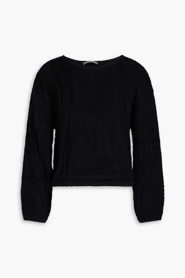 Alberta Ferretti Textured-knit Wool Sweater