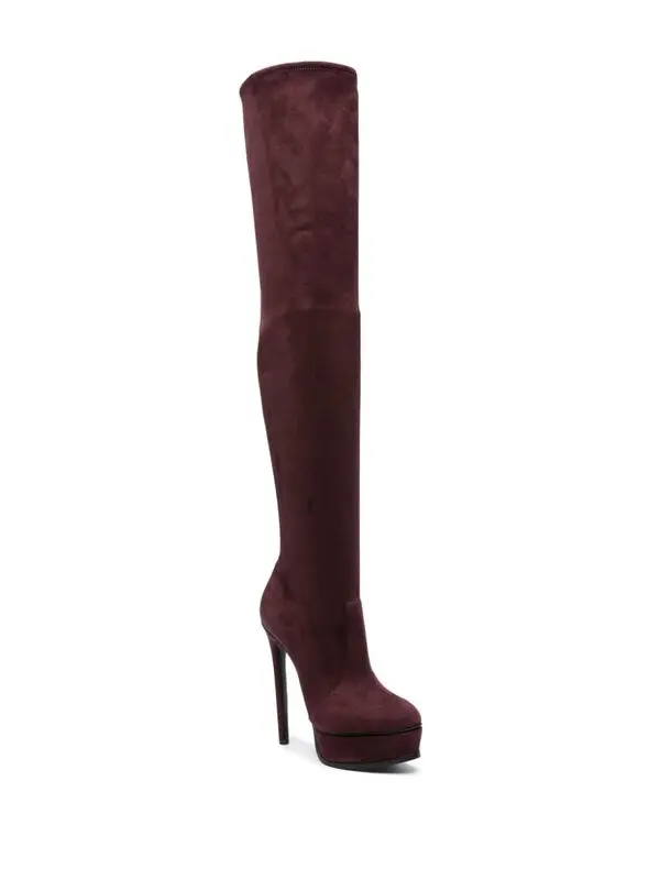 Casadei 150mm Flora Boots - Red