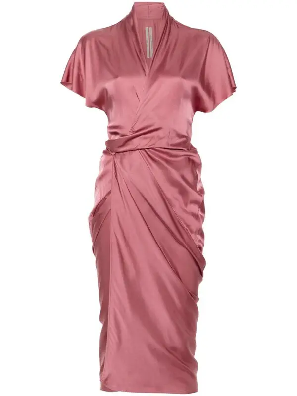 Rick Owens Wrap Maxi Dress - Pink