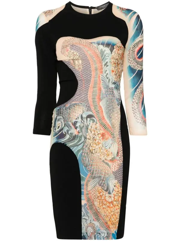 Alexander McQueen Japanese-style Print Mini Dress