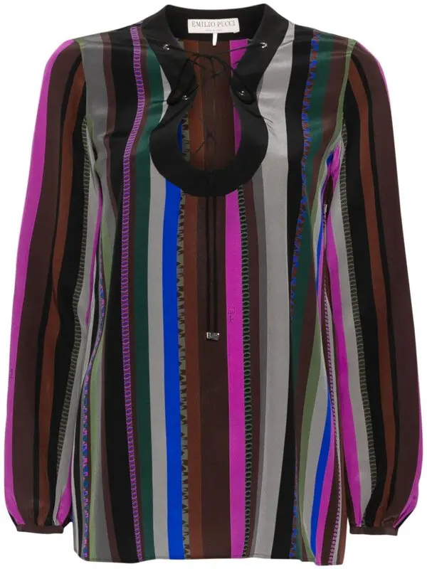 Emilio Pucci Silk Georgette Crepe Blouse