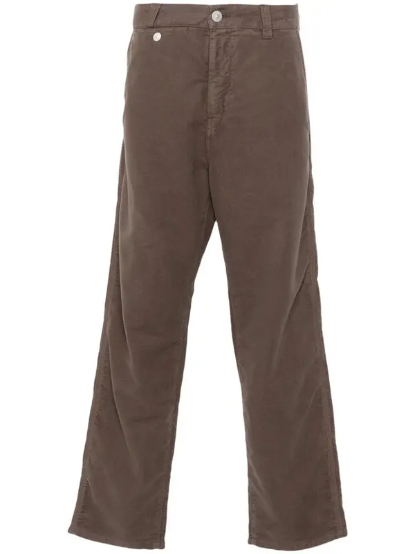 Stone Island Logo-embroidered Trousers - Brown