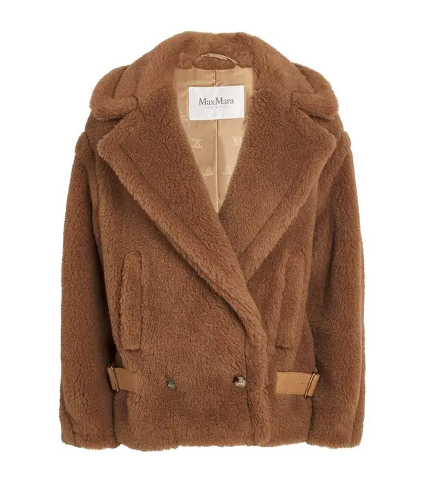 Max Mara Teddy Biker Jacket - Beige