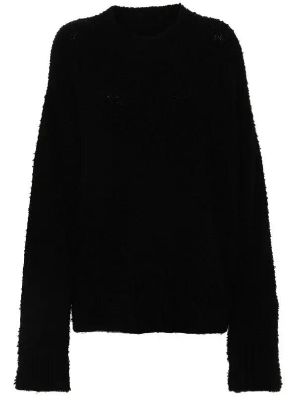 UMA WANG Crew Neck Wool-cashmere Blend Sweater