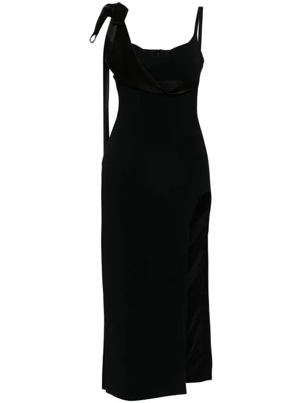 David Koma Satin-bow Midi Dress