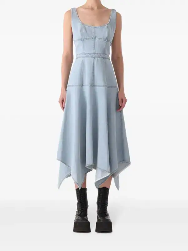 blue dress for baby girl Panelled Denim Dress – Florere main image 0